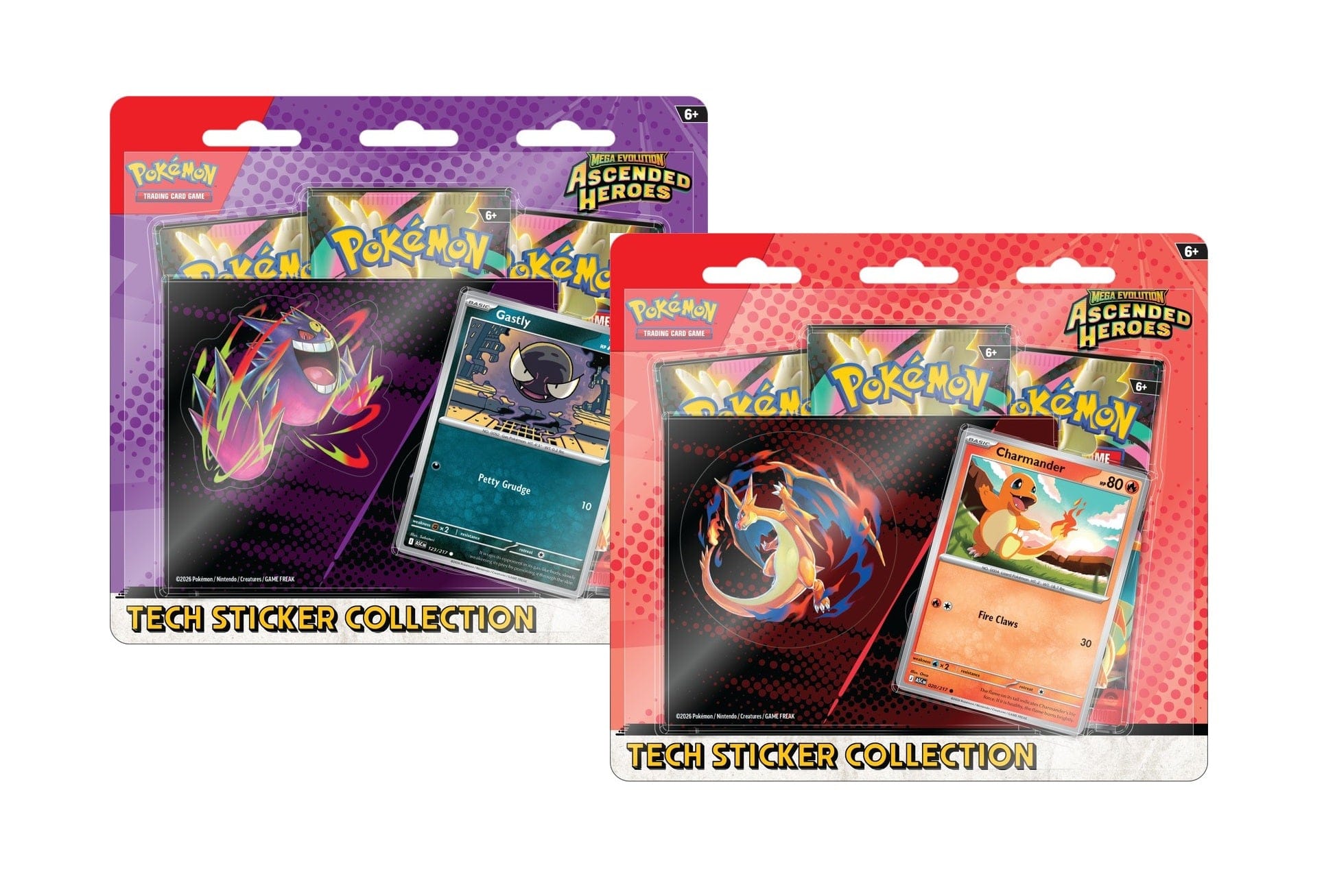 Pokemon Ascended Heroes ME2.5 -Set of 2- [Charmander/Ghastly] Tech Sti ...