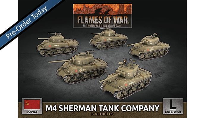 Soviet M4 Sherman Tank Company (x5 Plastic) – Flipside Gaming